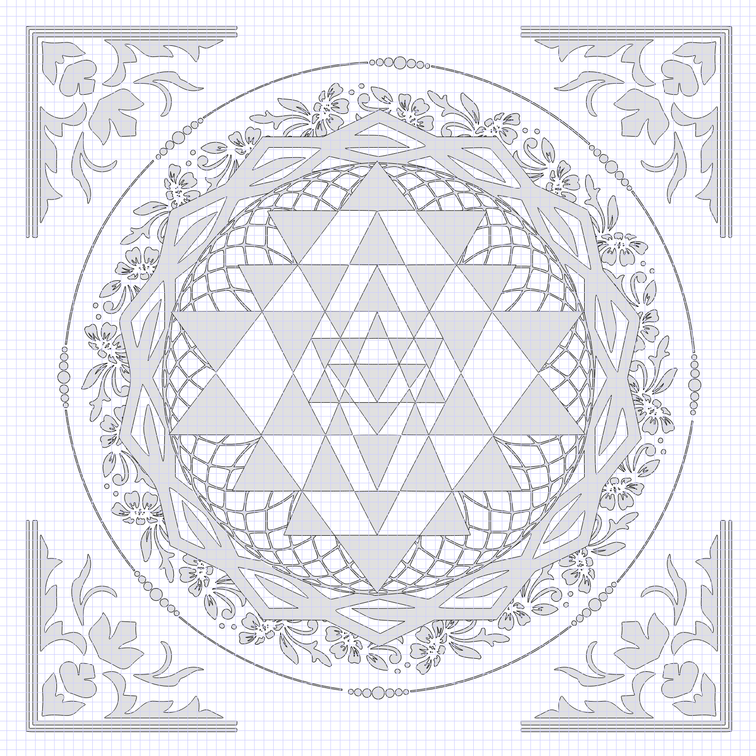 sri yantra coloring book