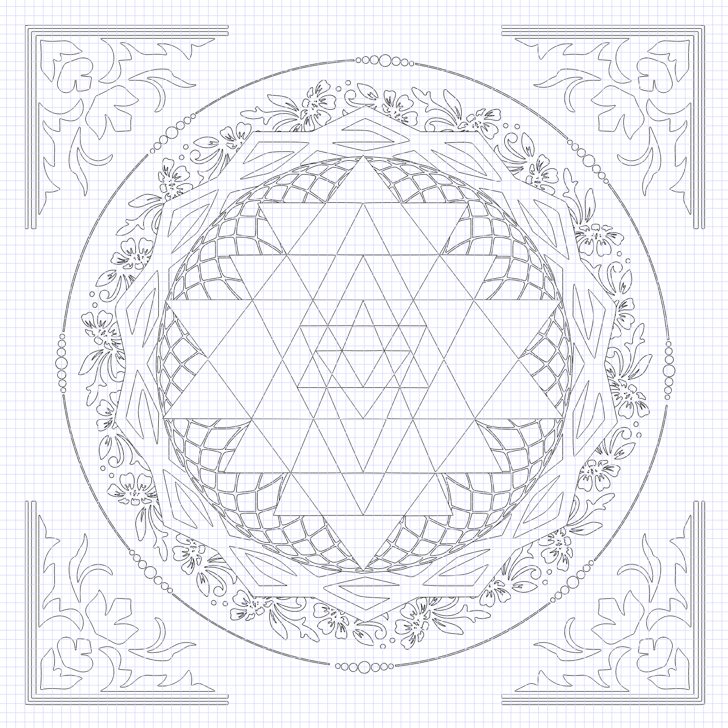 sri yantra coloring pages